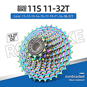 VG SPORTS 11 Speed Cassette 11-28T/11-32T/11-34T/11-36T/11-40T/11-42T/11-46T/11-50T Bicycle Cassette Fit for Mountain Bike/Road Bike Cassette Compatible with Shimano Sram