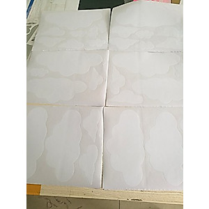 31 pcs Mix Size 4-10 inch White Clouds Wall Decal Sticker for Kids Bedroom Decor -DIY Home Decor Vinyl Clouds Mural Baby Nursery Room Wallpaper Art Wall Decoration Poster YYU-14 (White)