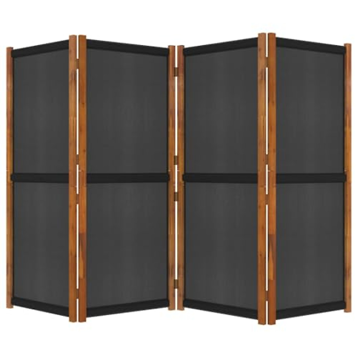 GOLINPEILO 4-Panel Room Divider,Folding Privacy Screen,Partition Room Dividers Separators, Freestanding Room Divider Screen for Home, Dorm, Office, Black 110.2"x70.9"