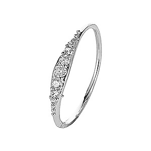 Engagement Round Cut Zircons Women Wedding Rings Jewelry Rings for Woman Full Diamond Ladies Ring Rings Size 9 Set (Silver, 9)