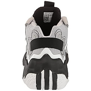 adidas Women's Exhibit B Mid Basketball Shoe, Grey/White/Black, 8