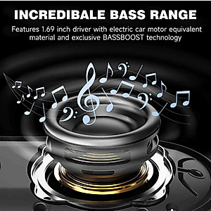 UrbanX Audience Series IPX7 Bluetooth Waterproof Speaker with Clip, 20H Playtime, Compact Speaker with Big Sound, Punchy Bass, Wireless for Samsung Galaxy A71 & Beach, Pool, Boat, Black 1 Pack