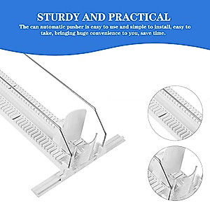 Kichvoe Vending Machine Supermarket Shelf Pusher 300-310MM Beverage Shelf Glide Fridge Bottle Can Organizer Drinks Organizer for Fridge Refrigerator Bottle Can Organizer White