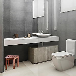 TINAMO 12" Shower Foot Rest - Wooden Corner Shower Benches for Inside Shower - Small Corner Stool Footrest for Shaving Legs - Waterproof Bath Step Stools Bench for Bathroom (Acacia)