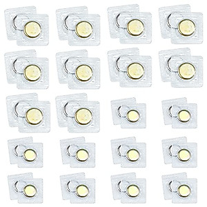 Hysagtek 20 Pairs Hidden Magnetic Snap 15mm 20mm Invisible Sew Magnetic Purse Closure Fastener Hidden Magnet Fastener for Handbag Clothing DIY Craft Sewing, 2 Sizes