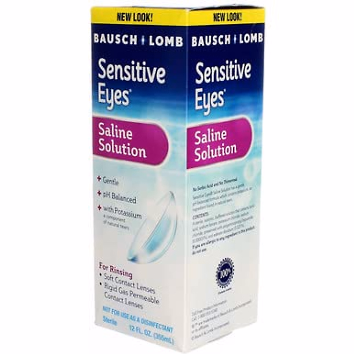 Bausch & Lomb Sensitive Eyes Plus Saline Solution 12 oz (Pack of 5)