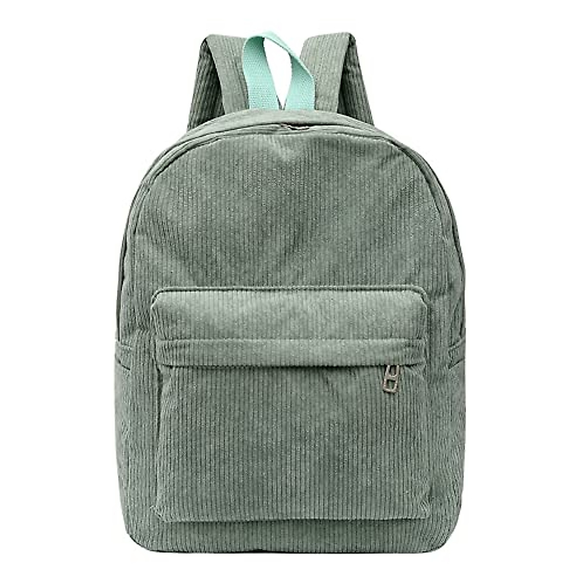 Forever Haru Women Casual Corduroy Backpack Soft Kids School Bag Travel College Backpacks Female Girls Kawaii Backpack Handbags Mini Bags (Green)