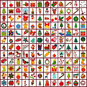 Partywind 408 PCS Individually Wrapped Christmas Temporary Tattoos for Kids Stocking Stuffers, Christmas Holiday Decorations Party Supplies Favors Gifts, Xmas Tattoo Stickers for Boys and Girls