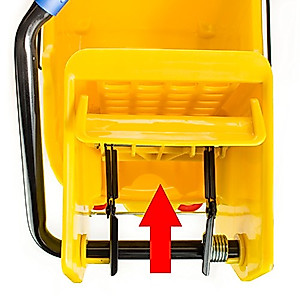 RK Safety RKMB36-Y Commercial Side Press Wringer Mop Bucket 36 qt / 9 gal (Yellow)