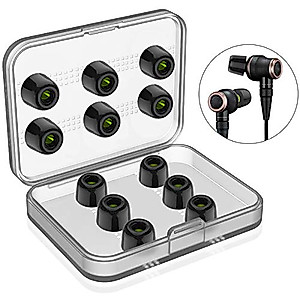 12 Pieces Replacement Ear Tips for Sennheiser CX 600 BT Link Dream Premium Memory Foam Earbuds Tips Updated Dustproof Durable Noise Reducing Eartips for Most 3.7-4.5 mm in-Ear Earphones