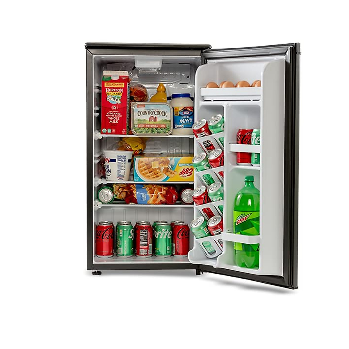 roomwell 3.3 Cu Ft Mini Fridge Compact All Refrigerator without Freezer, Single Door Small Refrigerator REFNFR3300, Black