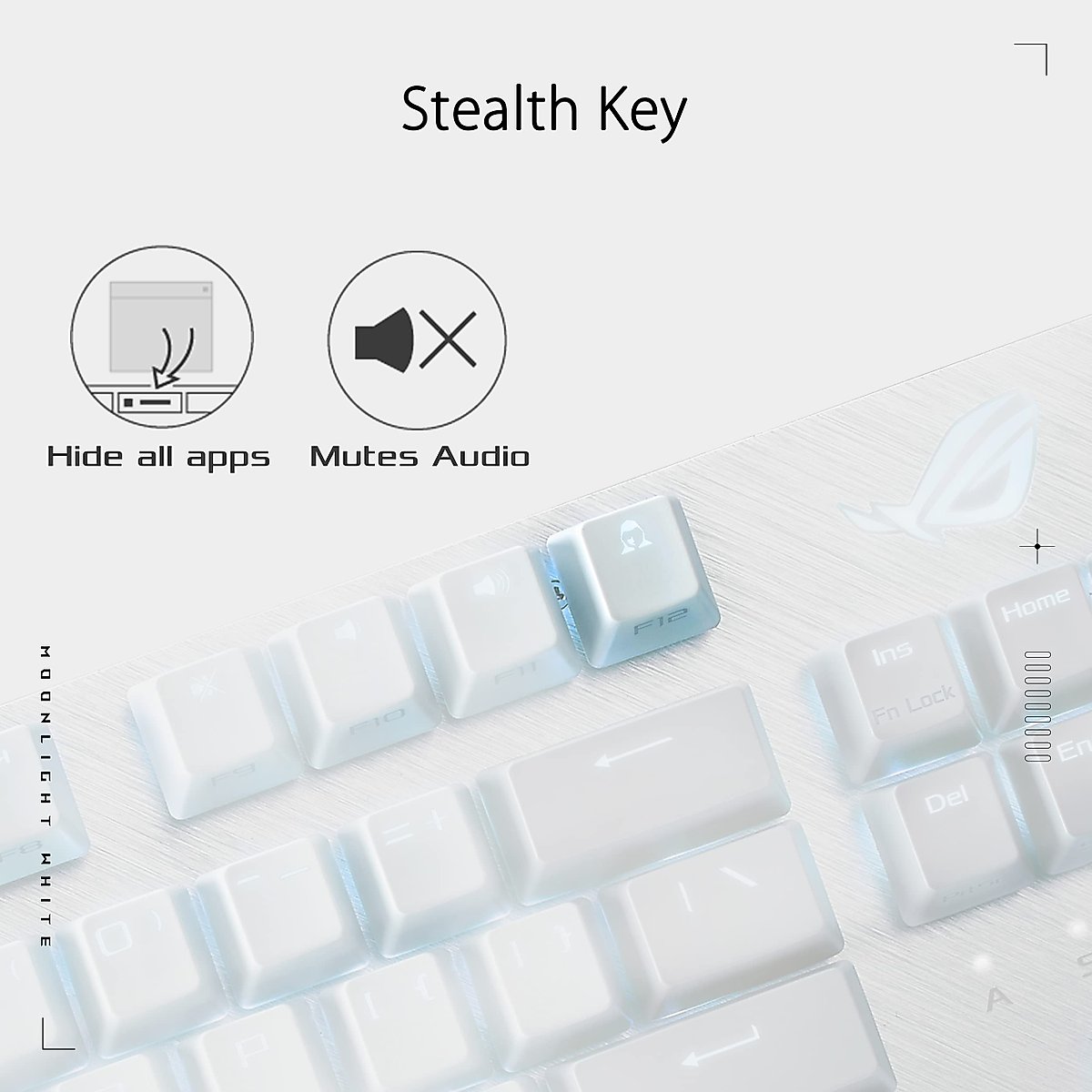 ASUS ROG Strix Scope NX TKL Moonlight White Wired Mechanical RGB Gaming Keyboard | ROG NX Red Linear Switches, Aluminum Frame, Aura Sync Lighting, Tenkeyless Design, Quick Toggle Media Keys