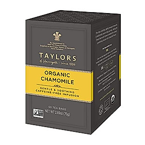 Taylors of Harrogate Organic Chamomile Herbal Tea, 50 Teabags
