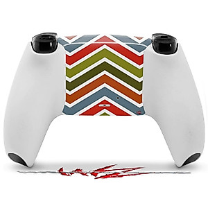 WraptorSkinz Skin Wrap compatible with Sony PS5 DualSense Controller Zig Zag Colors 01 (CONTROLLER NOT INCLUDED)
