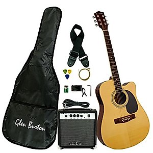 Glen Burton GA204BCO-NT Acoustic Electric Cutaway Guitar, Natural
