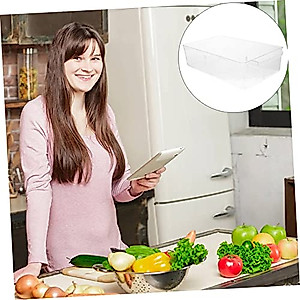 CIYODO Freezer Storage Organizer 5 Compartment Food Containers Lids for Refrigerator