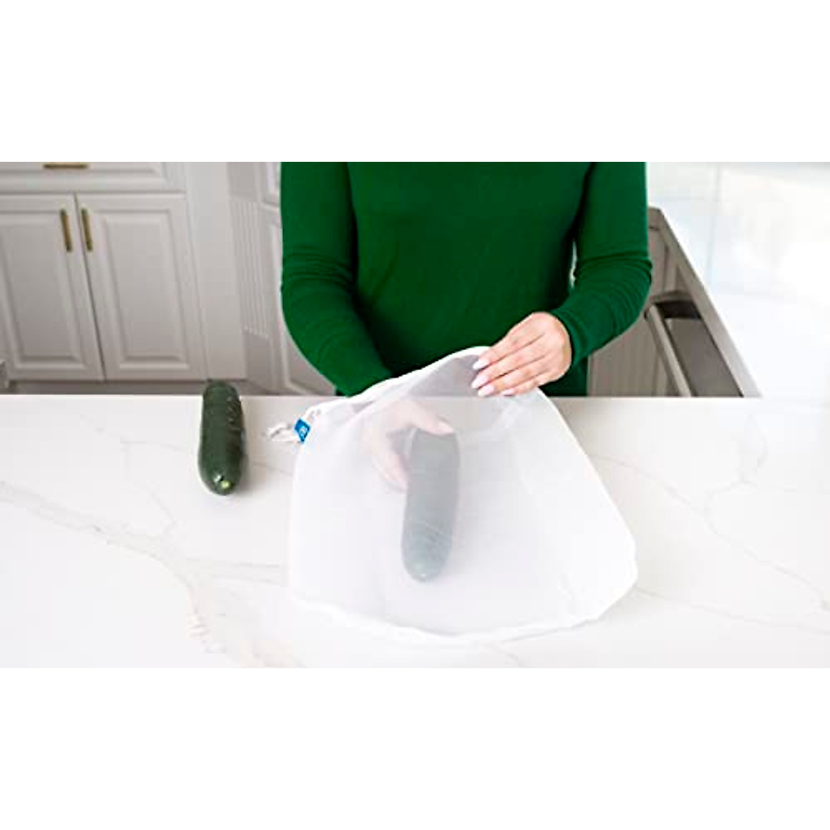 Joie Reusable Produce Bags 5pc Set, Sustainable, Nylon, Mesh, Machine Washable, Eco-Friendly