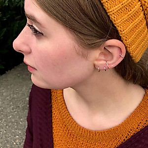 10 Pairs Silver Hoop Earrings for Women Small Stainless Steel Hypoallergenic Earrings Set Mens Unisex Nickel Free 10MM-18MM