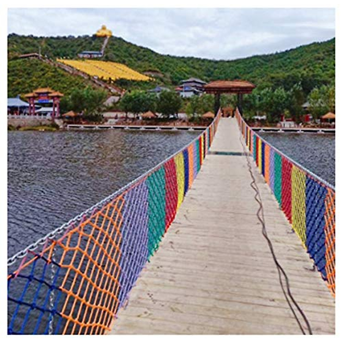MAGFYLY Banister Guard net Outdoor Playground Protection net, Children's Stair Safety nets Garden Decoration net Isolation Rope net Nylon Braided Rope net Hammock Swing, Mesh 8cm (Size : 12m)