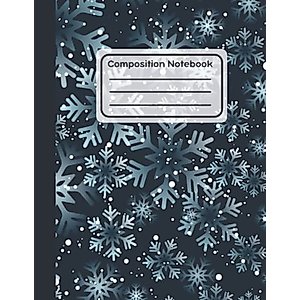 Composition Notebook | Christmas | Snowflake | College Ruled Lined | 120 pages | 8.5x11