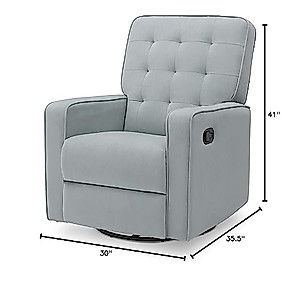 Delta Children Gavin Recliner Glider Swivel Chair Featuring LiveSmart Fabric by Culp - Stain-Resistant, Repels Moisture, Kid & Pet-Friendly Fabric, Mist