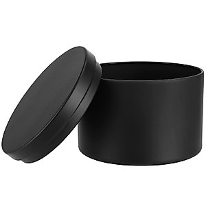 PINGEUI 36 Pack 8 oz Candle Tin Cans, All Black Candle Jars with Slip-On Lids, Metal Round Storage Containers DIY Candle Empty Tins for Candle Making, Arts and Crafts