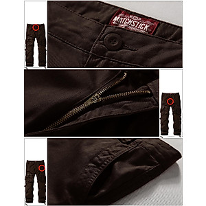 Match Men's Wild Cargo Pants(Brown,30)