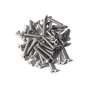 IMScrews 100pcs #6 x 1" (25mm) Stainless Flat Head Phillips Wood Screws 18-8 (304) Stainless Steel Countersunk Self Tapping Screws