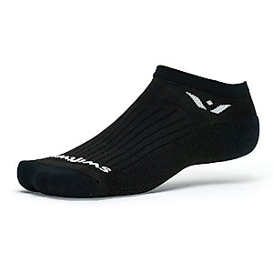 Swiftwick- PERFORMANCE ZERO Golf & Running Socks for Men & Women, Cushion No-Show Socks (Black, Medium)