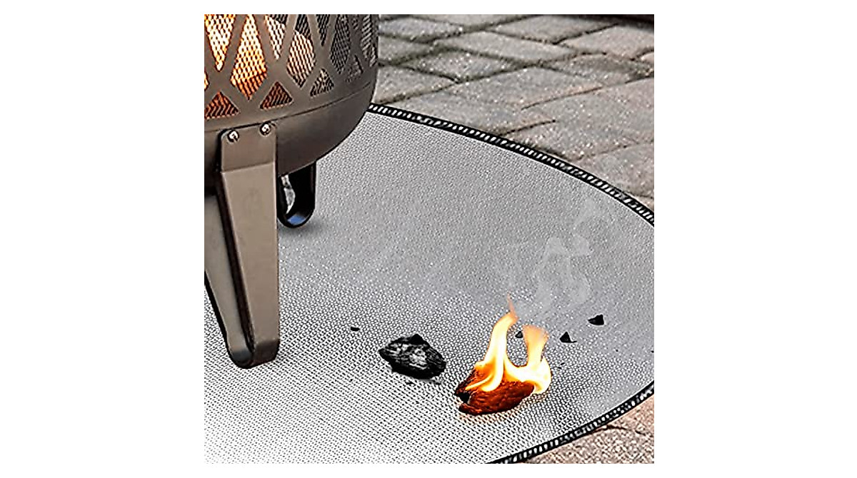 XLAND 38" Round Fire Pit Mat - Fireproof & Waterproof