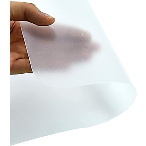 Thstheaven Clear Place Mats,Translucent Plastic Placemats Set for Dining Table, Keeps Table or Desktop Cloth Cleaner, Washable, Heat Resistant, Non-Slip (4)