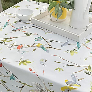 Benson Mills Indoor-Outdoor Spillproof Fabric Tablecloth for Spring/Summer/Party/Picnic (52" x 52" Square, Menagerie)