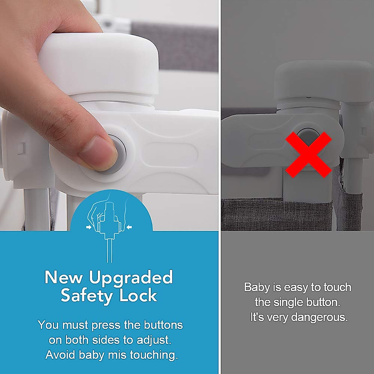 SURPCOS Bed Rails for Toddlers -New Upgraded Extra Long Bed Guardrail for Kids Great Fit for Twin, Double, Full-Size Queen & King Mattress (One Side 74.8 x 30 Inch, Buck)