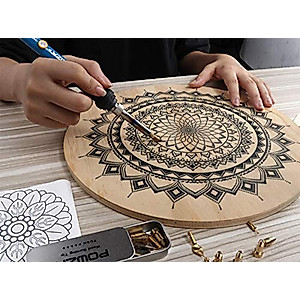 72Pcs Wood Burning Kit for Beginners, Adjustable Professional Wood Burner Pen Tool and Accessories, woodburning Embossing Carving