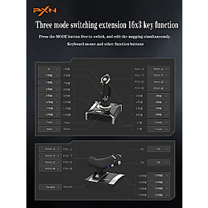 PXN-2119Pro Flight simulator controls Flight Stick with Vibration for PS4/xbox one/xbox Series X/S PC Windows 7/8/10/11（Not Support Mac Systems PS3/ PS5/xp/vista）Original handle guide