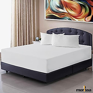 Merissa Premium Mattress Protector, Made from Cotton Terry - Vinly Free, Breathable, Water Resistant, Twin XL Size, White
