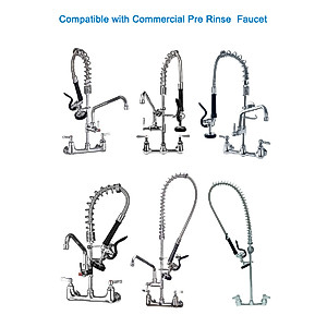 MOSELNY Installation Kit for Wall Mount Commercial Kitchen Sink Faucet, Backsplash Mount Set for Stainless Steel Commercial Compartment Prep & Utility Sink (2Pcs)