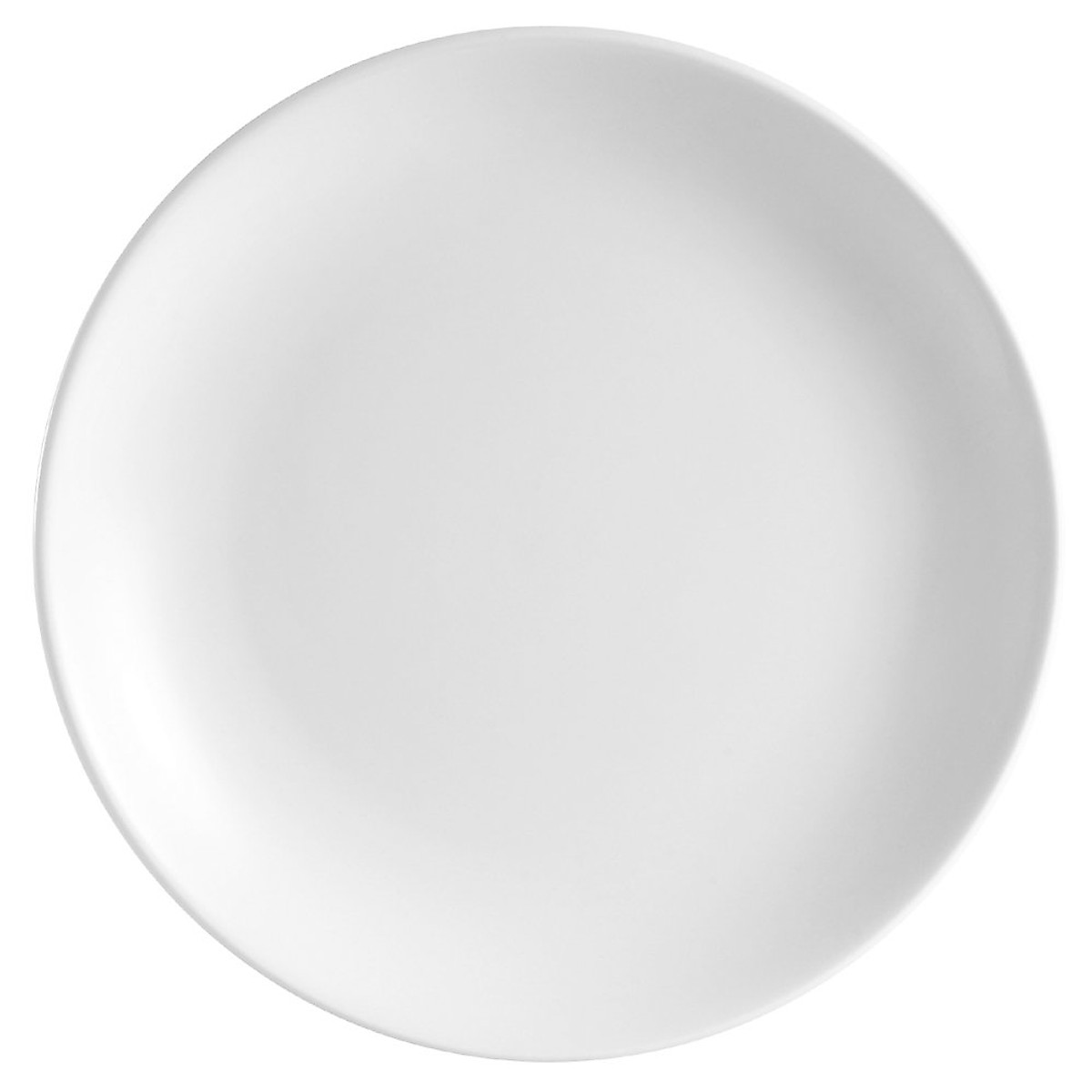 CAC China COP-21 Coupe 12-Inch Super White Porcelain Plate, Box of 12