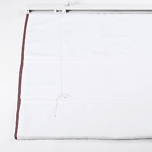 ChadMade Linen Shades, Solid Fabric Blinds Window Thermal Insulated, Room Darkening Blackout Roman Shades for Bedroom, Custom Made Roman Window Shades,Burgundy