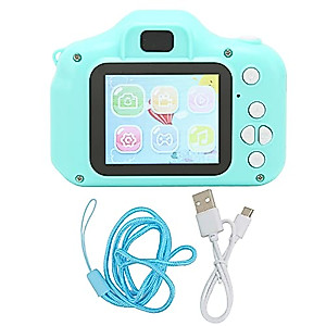 Kids Camera, Selfie Children Camera with 2In IPS Screen HD 1080P Digital Photo Video Stickers Cameras with 32GB SD Card, Christmas Birthday Gift for 3 to 12 Year Old Girl