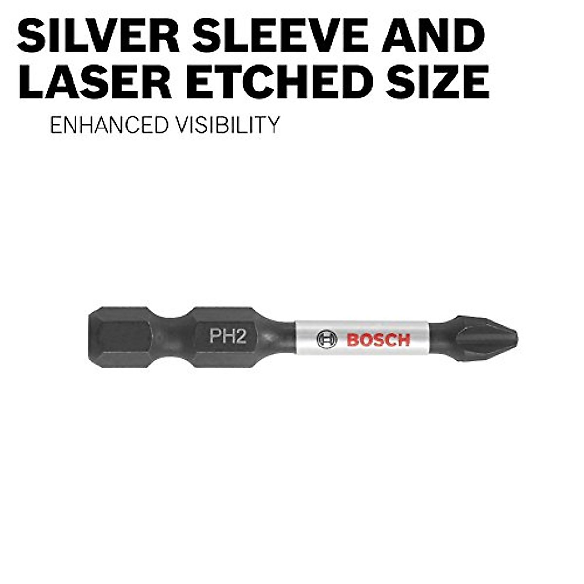 BOSCH CCSTV108 8-Piece Assorted Set 1 In. Impact Tough Torx Insert Bits with Clip for Custom Case System