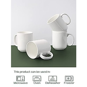 DOWAN 20 Oz Coffee Mugs Set of 6, Large White Coffee Mugs With Handles, Ceramic Coffee Cups for Coffee, Tea, Hot Cocoa, Large Mugs for Women Men, Party, DIY Gifts