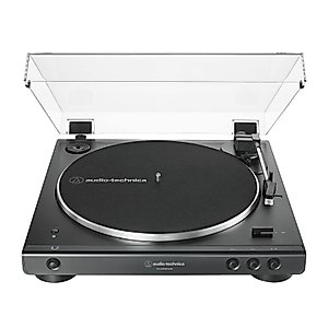 Audio-Technica AT-LP60XBT-USB-BK Fully Automatic Belt-Drive Stereo Turntable with Bluetooth and USB