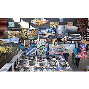 Startonight Canvas Wall Art Decor Flower Tree and Moon Blue Print for Bedroom 24" x 36"