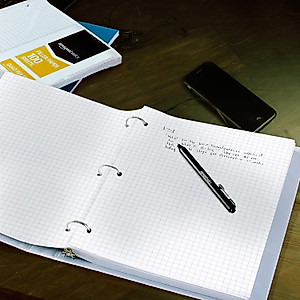 Amazon Basics Graph Ruled Loose Leaf Filler Paper, 100 Sheet, 11 x 8.5 Inch, Pack of 6