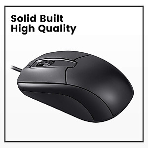 Perixx Perimice-209 P, Wired PS2 Mouse with 1000 DPI Resolution, Black, (10442)