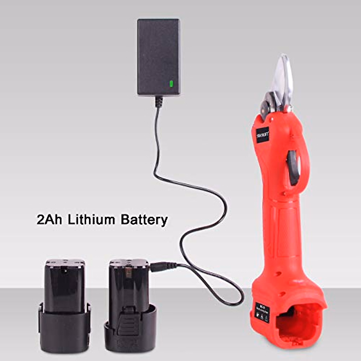 SWANSOFT Electric Pruning Shears with 1 Inch Cutting Diameter, Cordless Pruning Shears, Professional Electric Pruner with 2 Ah Rechargeable Battery