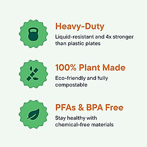[Bulk - 200-Count] 100% Compostable to Go Containers 8x8" 3-Compartment Clamshell Take Out Food Container with Hinged Lid - Disposable Togo Plates - Eco-Friendly Takeout Box Made of Sugar Cane Bagasse