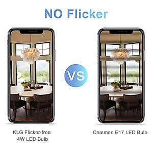 KLG 2 x E17 LED Bulbs, for Under Microwave Light Bulbs, Over Stove Lights, Home Lighting, Warm White 3000K, 4W 40W Halogen/Incandescent Bulbs Replacement,AC110-130V Non-dimmable