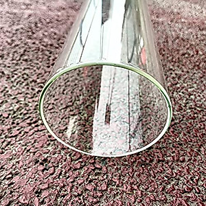 Unicoshape Patio Heater Replacement Parts - 49.5" Tall 4" Diameter - Quartz Glass Tube - Compatible with Four-Sided Pyramid Flame Outdoor Heater - with Neoprene Rubber Silicone Connecting Ring